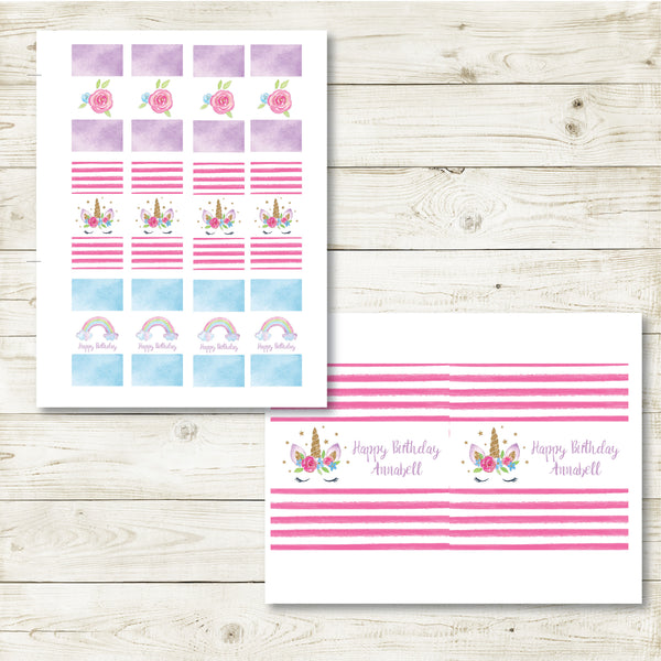 UNICORN PARTY CANDY WRAPPERS | CHOCOLATE BAR WRAPPER – Partyinapinch