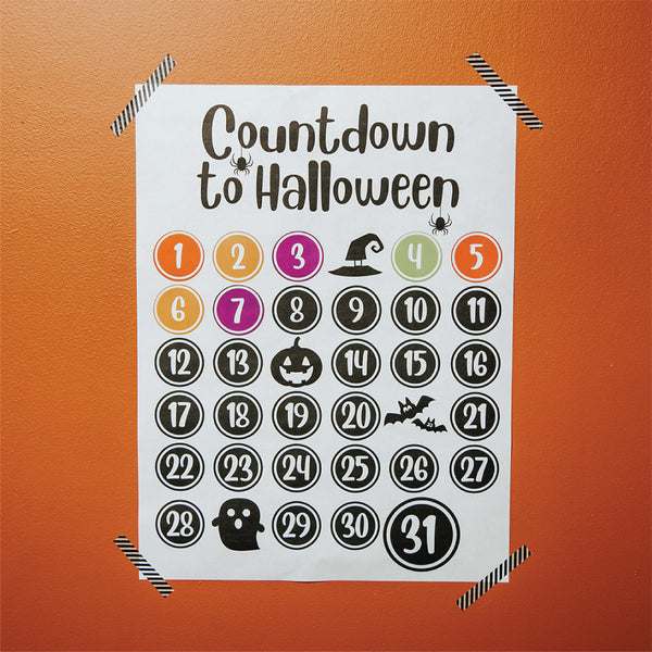 Halloween Countdown Poster and Stickers – Partyinapinch
