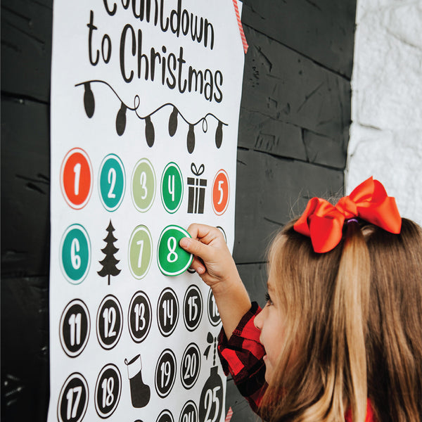 Christmas Countdown Poster and Stickers, Christmas Countdown, Christma ...