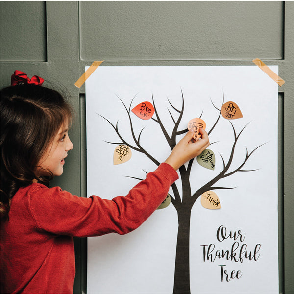 Thankful Tree Poster and Stickers, Thanksgiving Poster, Thankful Poste ...