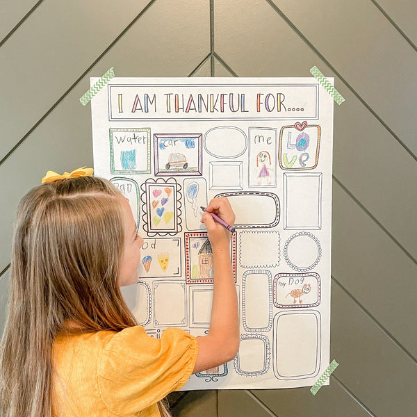 I Am Thankful for... Poster, Thanksgiving Countdown Poster, Thankful C ...