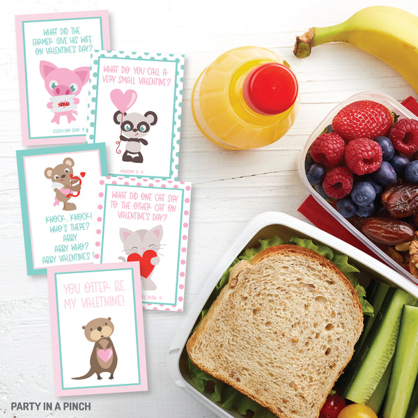 Valentine's Day Lunchbox Notes| Instant Download – Partyinapinch