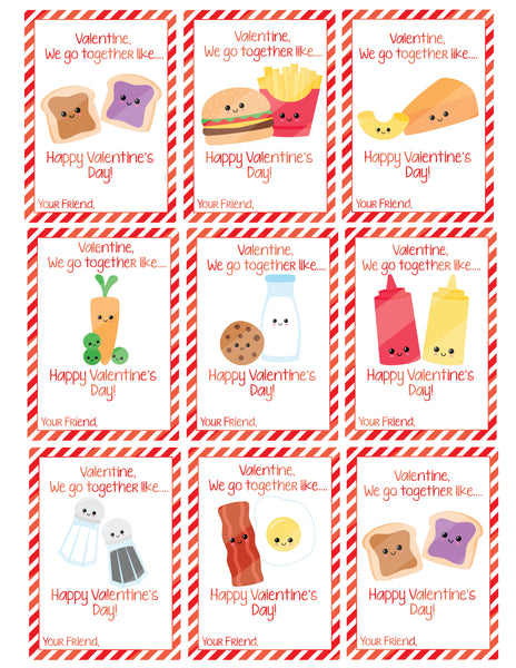 PERFECT PAIRS VALENTINE'S DAY PRINTABLE CARDS – Partyinapinch