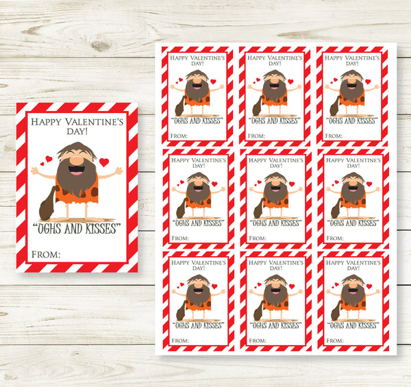 CAVEMEN VALENTINE'S DAY PRINTABLE CARDS – Partyinapinch