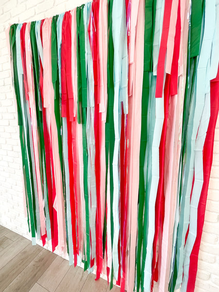 Holiday Fringe Backdrop| Christmas – Partyinapinch