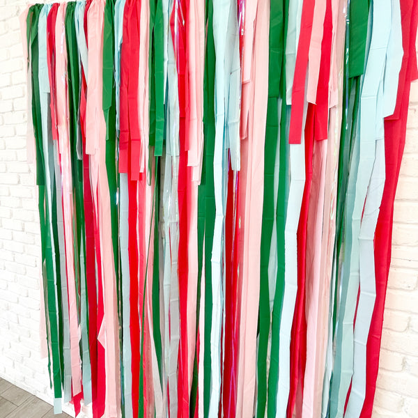Holiday Fringe Backdrop| Christmas – Partyinapinch