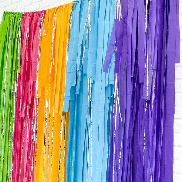 Tropical Fringe Streamer Backdrop| Summer Party – Partyinapinch