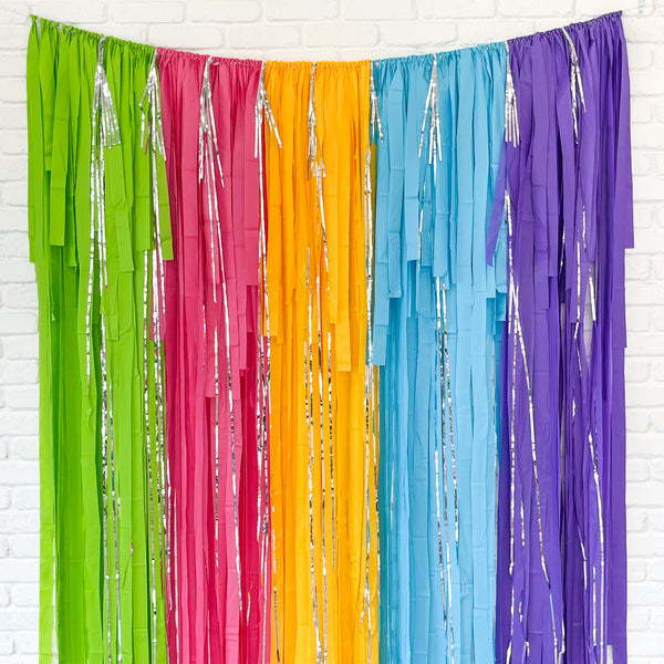 Tropical Fringe Streamer Backdrop| Summer Party – Partyinapinch