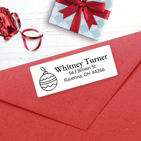 Christmas Address Labels, Ornament, Personalized – Partyinapinch