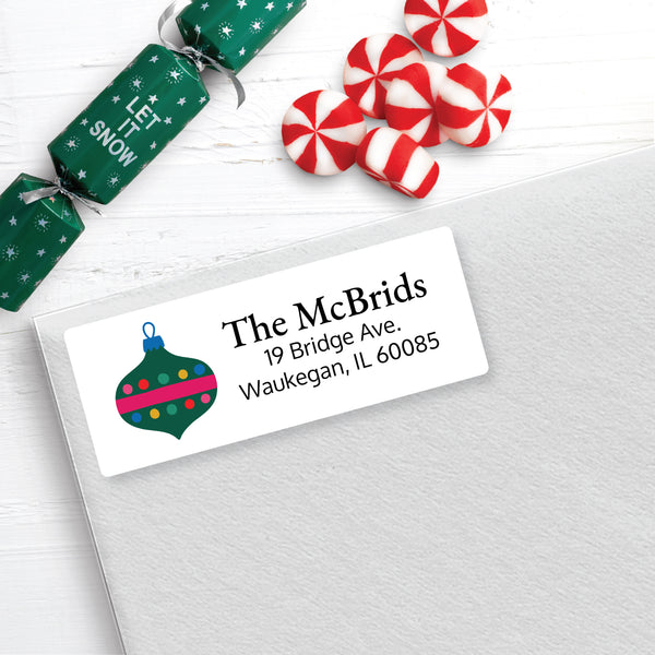 Christmas Address Labels, Lovely Ornament, Personalized – Partyinapinch