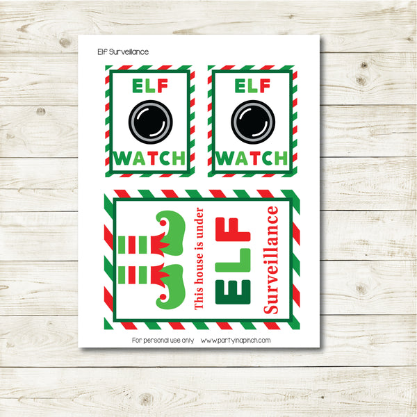 Christmas Elf Watch Kit, Elf Printable, Instant Download – Partyinapinch