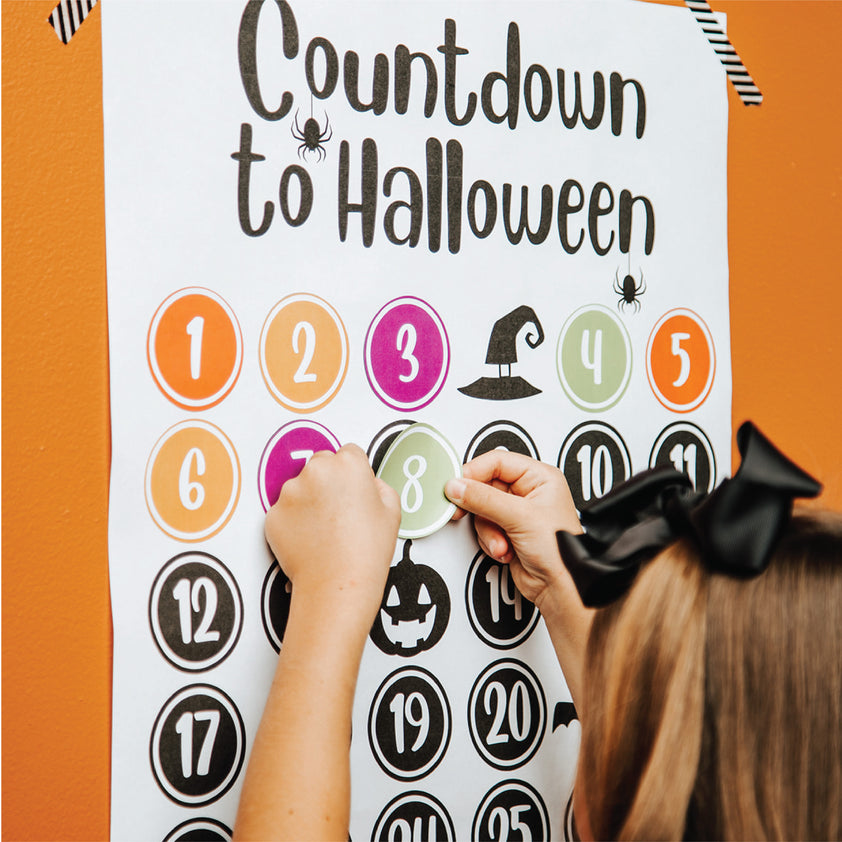 Halloween Countdown Poster and Stickers – Partyinapinch