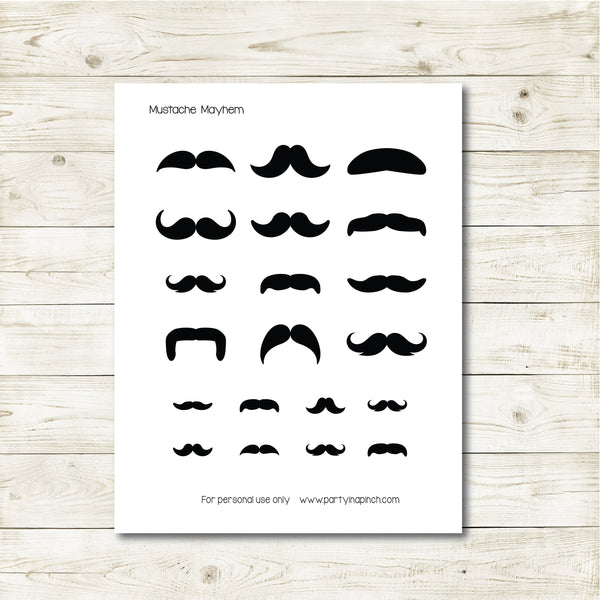 Christmas Elf Mustache Mayhem, Elf Prop, Instant Download, Christmas E ...