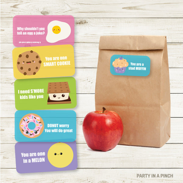 Snack Food Lunchbox Stickers| Lunch Notes – Partyinapinch