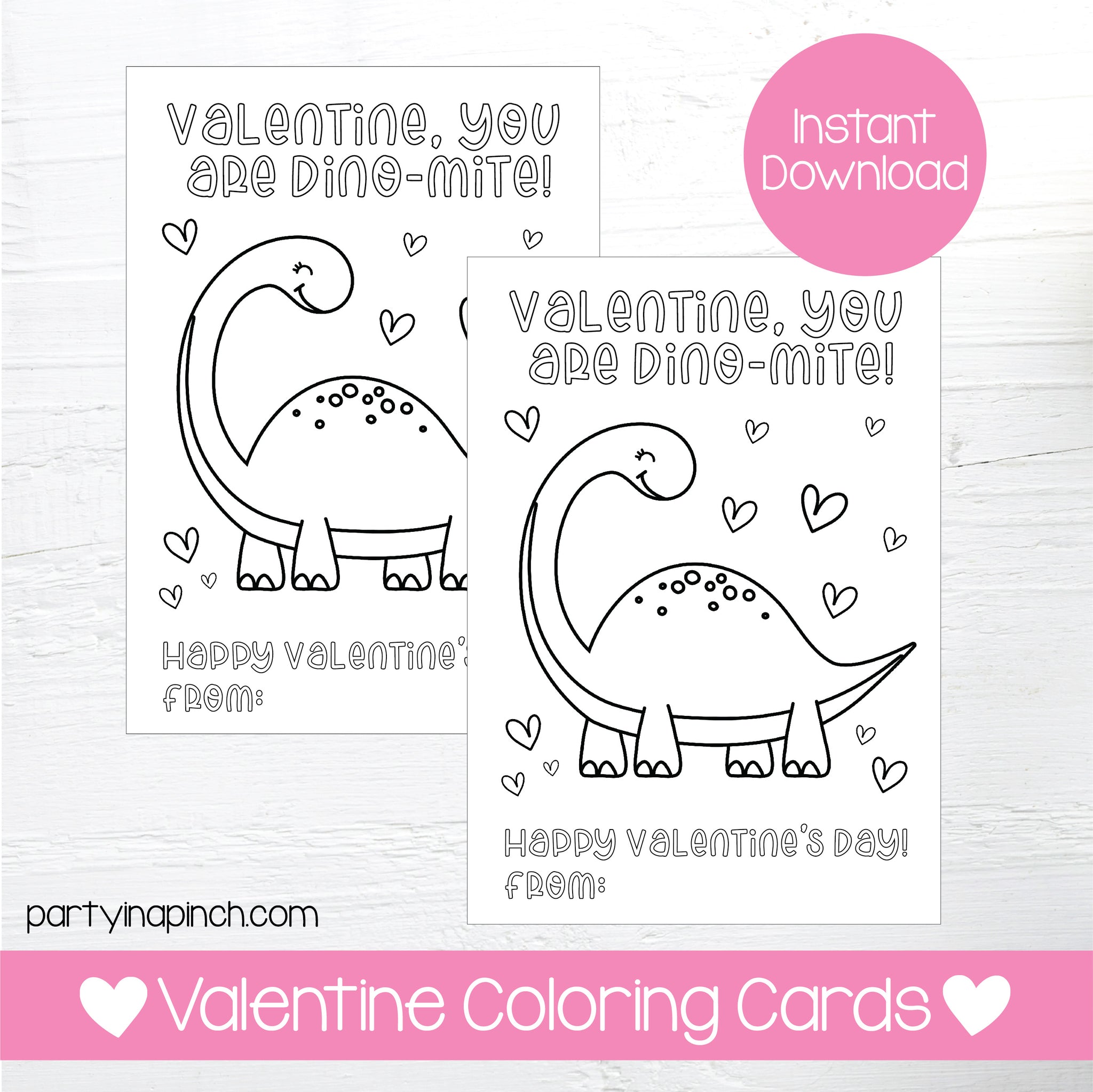 dinosaur valentine coloring page free