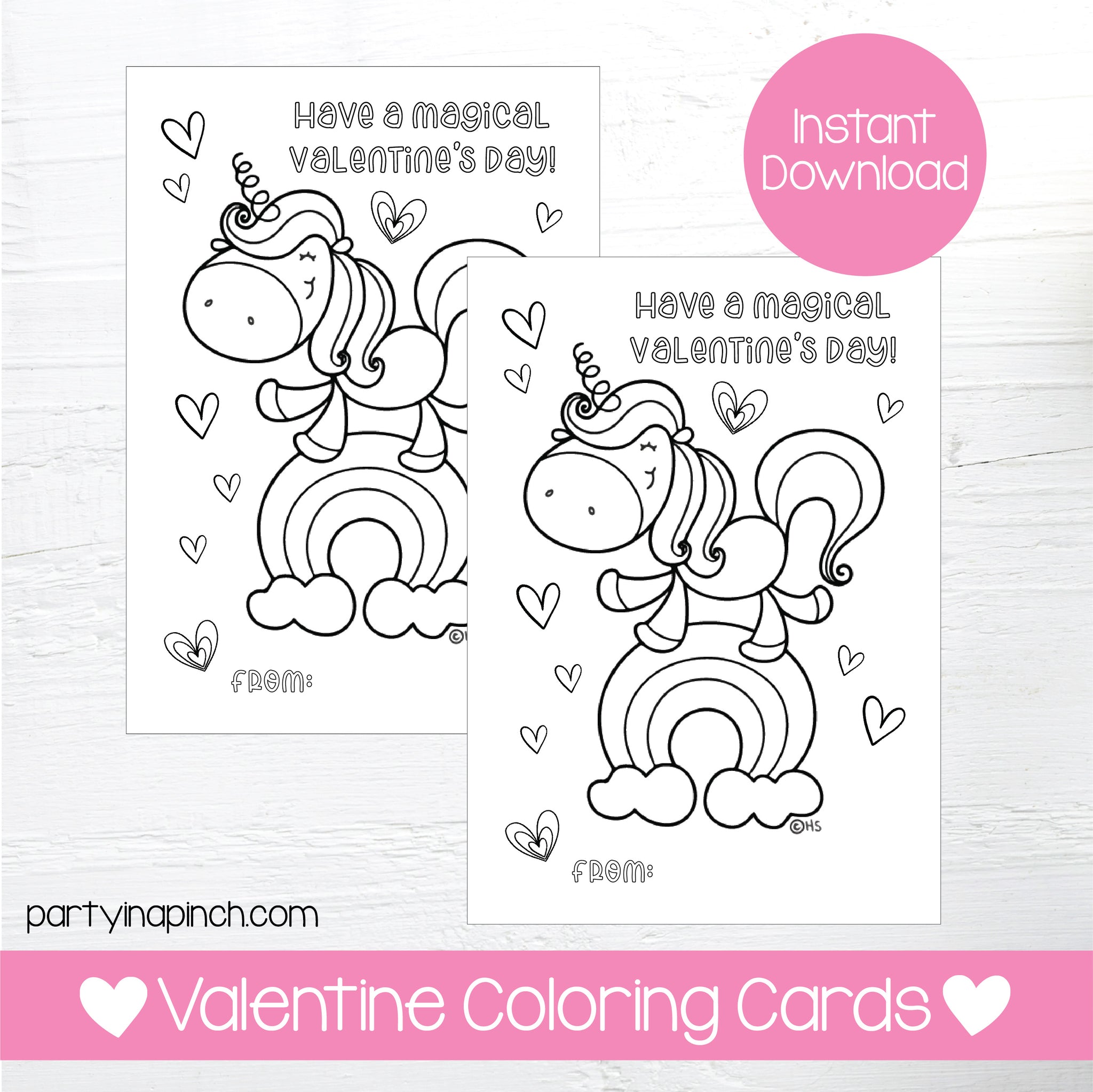 valentine coloring cards for kids