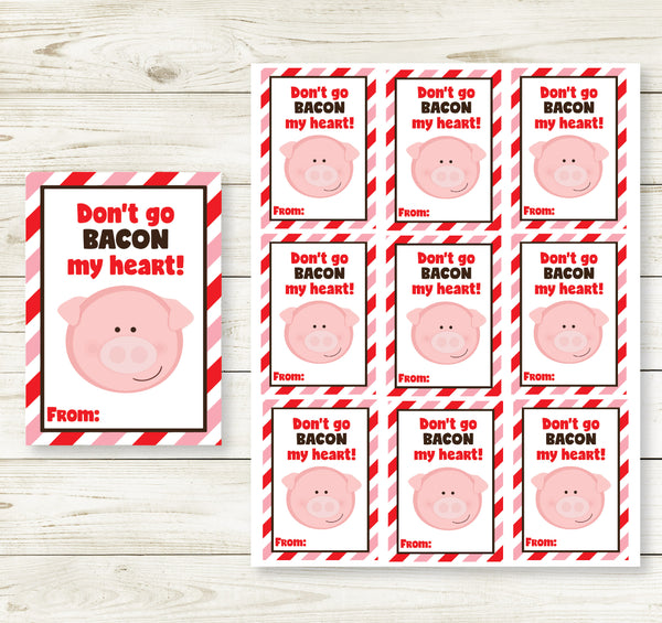 PIG VALENTINE'S DAY PRINTABLE CARDS – Partyinapinch