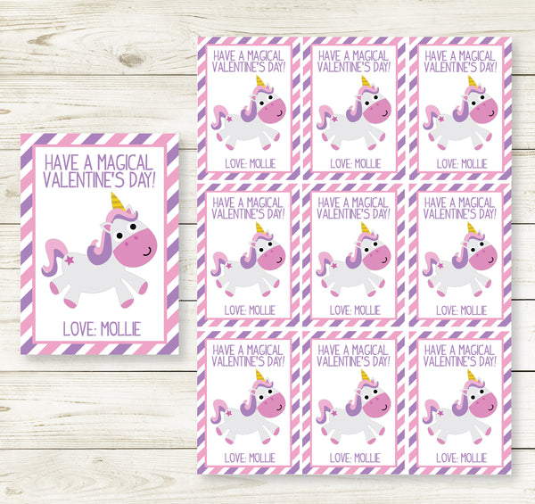 UNICORN VALENTINE'S DAY PRINTABLE CARDS – Partyinapinch